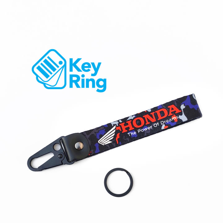 1-PC Motorcycle Collectable Strap Embroidery Keyring Keychain For Honda ...