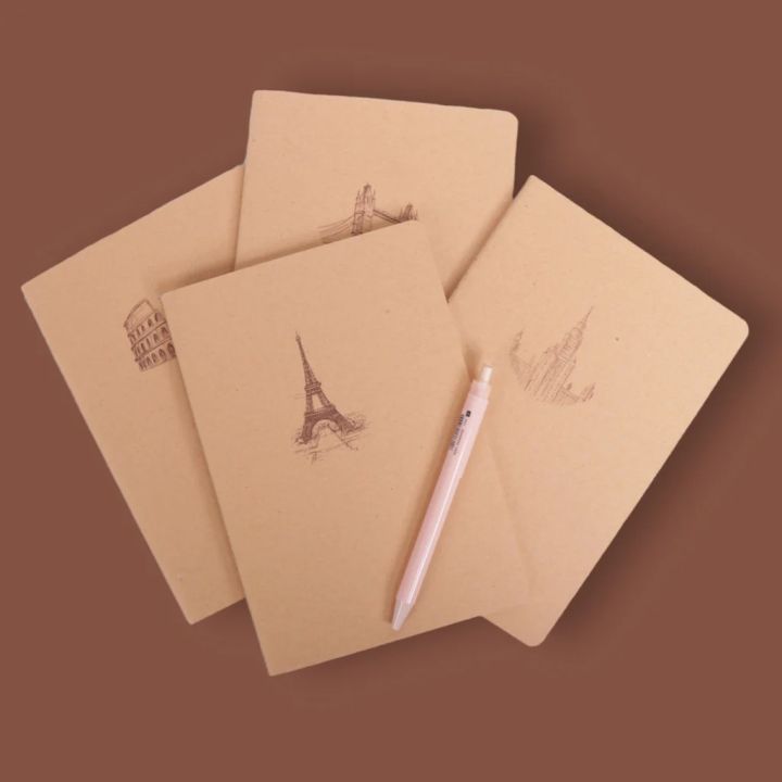 Soft Cover Thread Bind A5 Lined Notebook - Set of 4 | Daraz.pk
