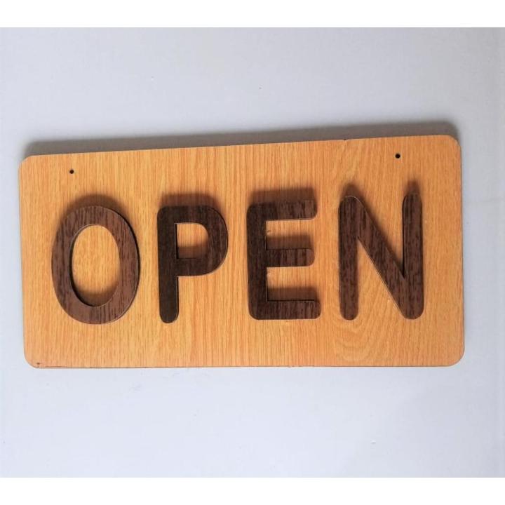 Open Sign Board, Wall Decor, Laser Cut, Shops, Laminated MDF Wood ...