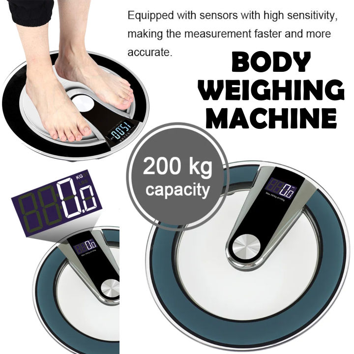 IMPORTED 200kg Digital Body weight machine – Tempered Glass Body Weight ...