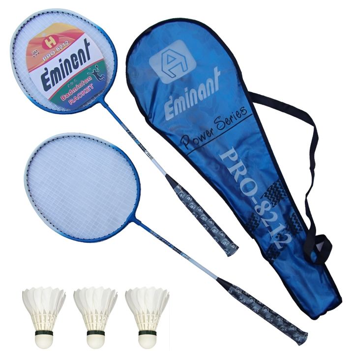 Pair of Imported Badminton Rackets Eminent PRO-8212 with free Shuttles ...