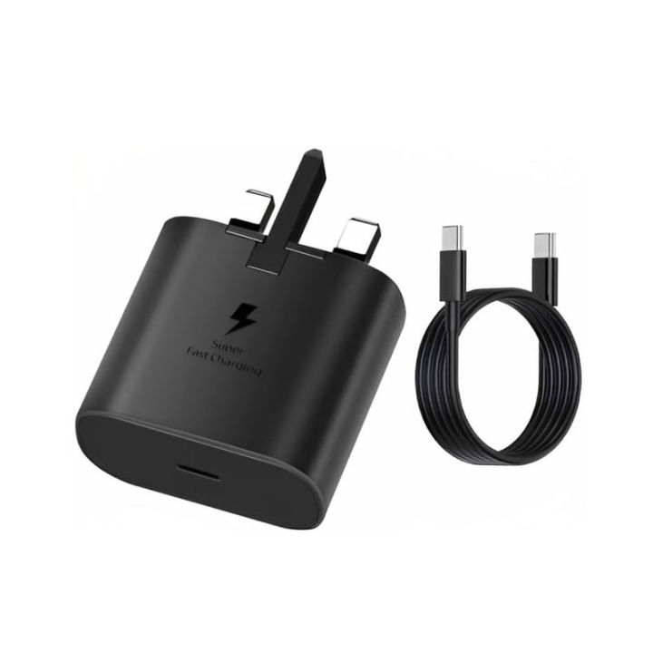 Samsung 45W 3 Pin Power Adapter 1.8M C2C Cable Black Charger Type c ...