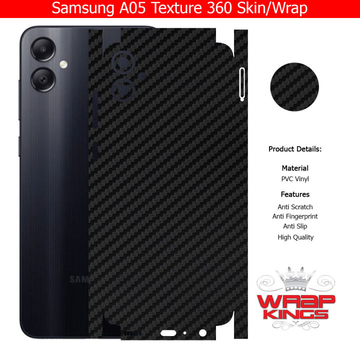 Samsung Galaxy A05 Skin/Wrap 360 Protection Sheet/ Carbon fiber/ Matte ...