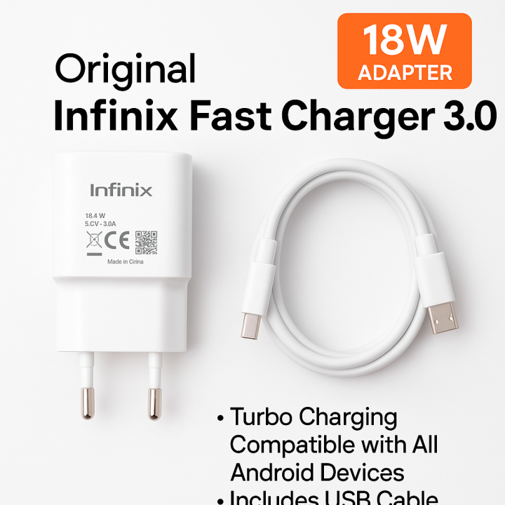Infinix Fast adapterUpgrade your charging experience with the Original ...