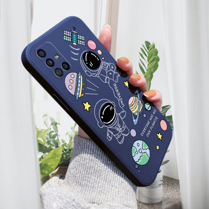 AMORVOR for Samsung Galaxy M51 Back Cover Cartoon Cute Astronaut Side ...