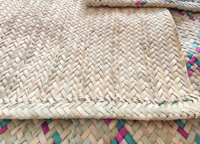 Hand made Mat made with Date Palm Leaf for decoration of homes and can ...