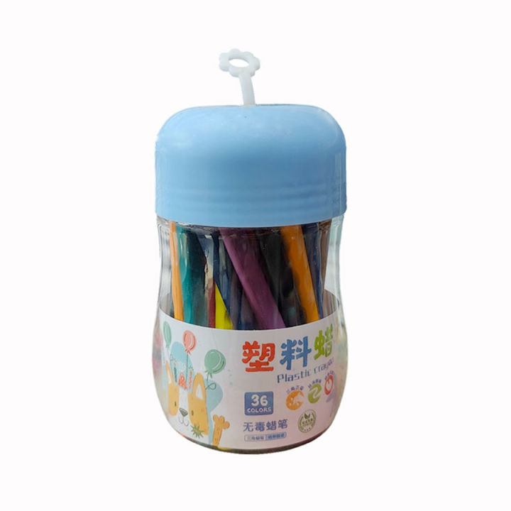 "Non-Toxic Color Plastic Crayon Set for Kids, Twistable and Durable Wax ...