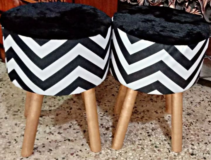 Pack Of 2 Wood Stool Foot Rest Living Room Furniture Kitchen Stool ...