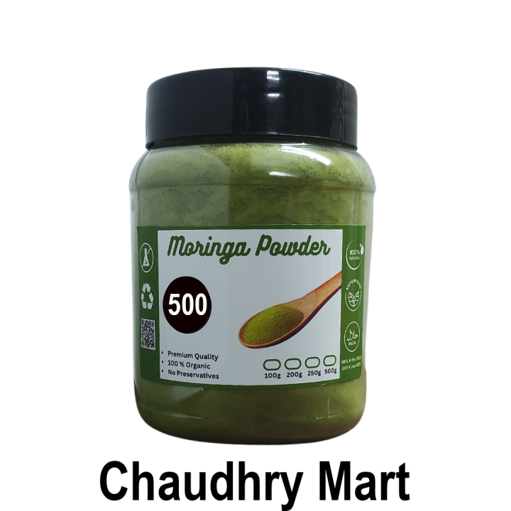 Moringa Organic Refined Fresh Leaf Powder 500 Grams for weight, face ...