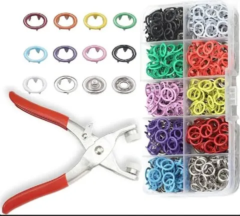 "DIY Snap Button Press Tool Kit with Pliers 9.5mm and 50 Fastener Snaps ...