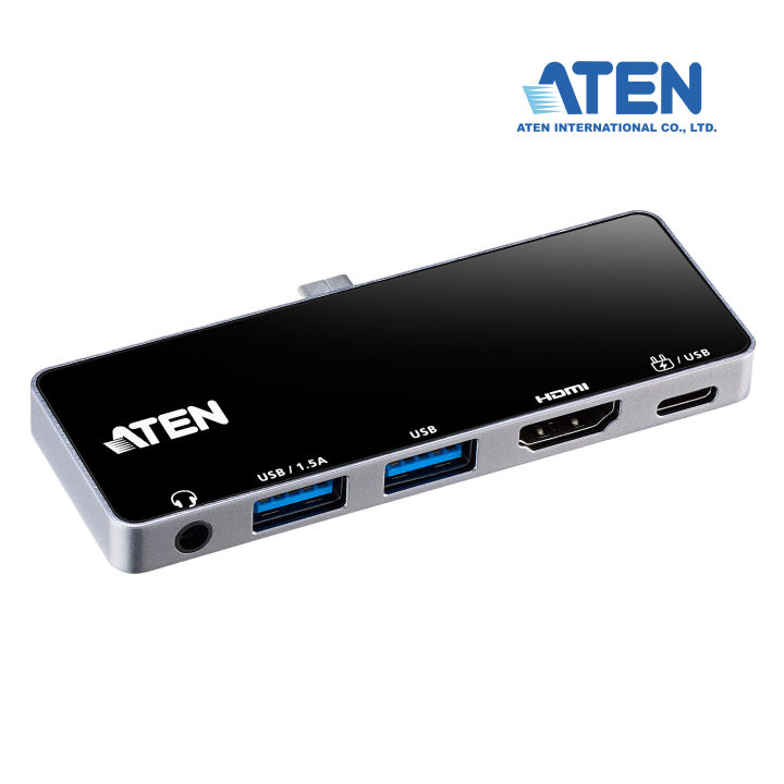Aten 5-in-1 USB-C Docking Hub, 4K HDMI, 3 USB 3.0 Ports, PD Charging ...