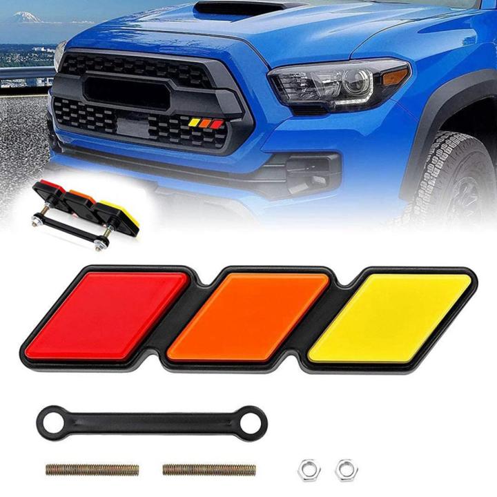 NANLIY-Tri-Color Grille Badge Emblem Decoration Car Truck Label for ...