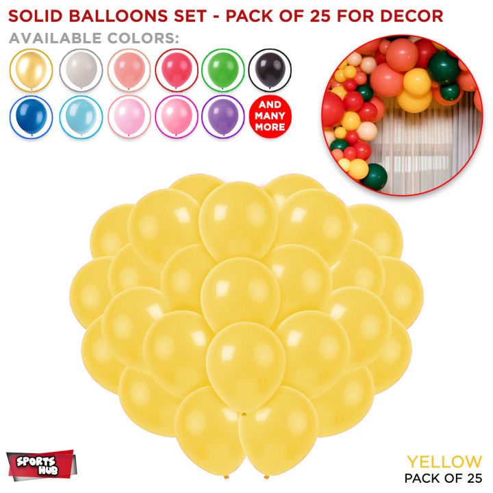 25 Pcs Solid Latex 12 inch Round Multi Colors Helium Ballons For ...