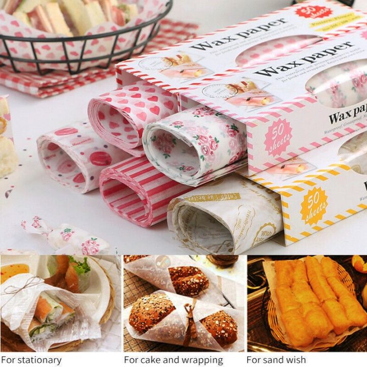 10pcs Christmas Wax Paper Food Wrapper Papers for Bread Sandwiches ...