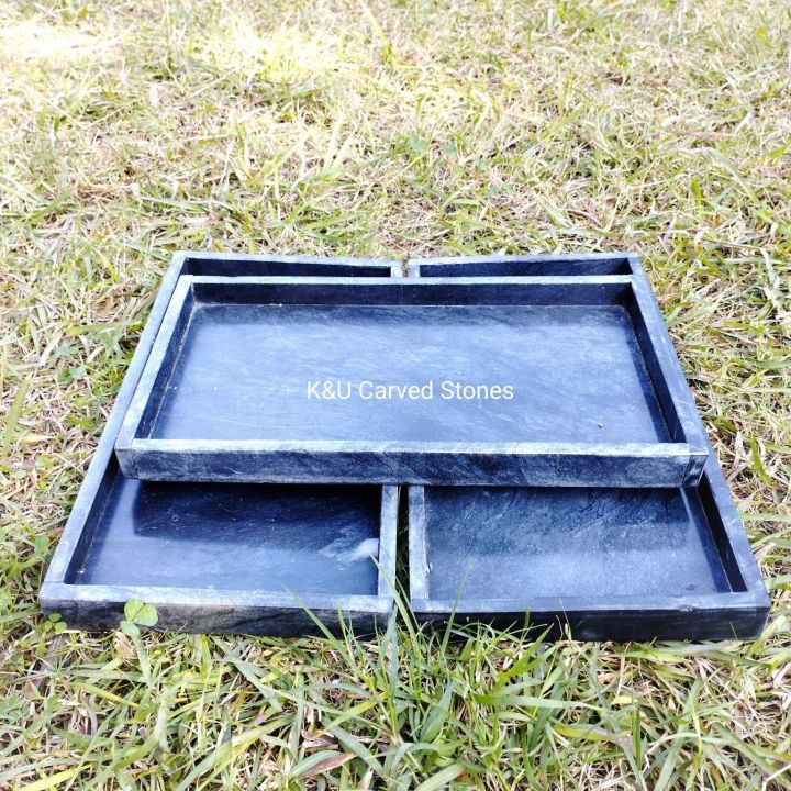 Black Marble Rectangular Tray / Platter | Daraz.pk