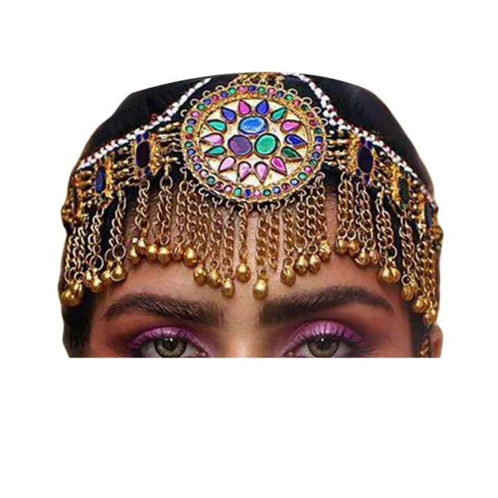 Afghani Matha Patti Afghani Head Piece Afghani Golden Matha Patti ...