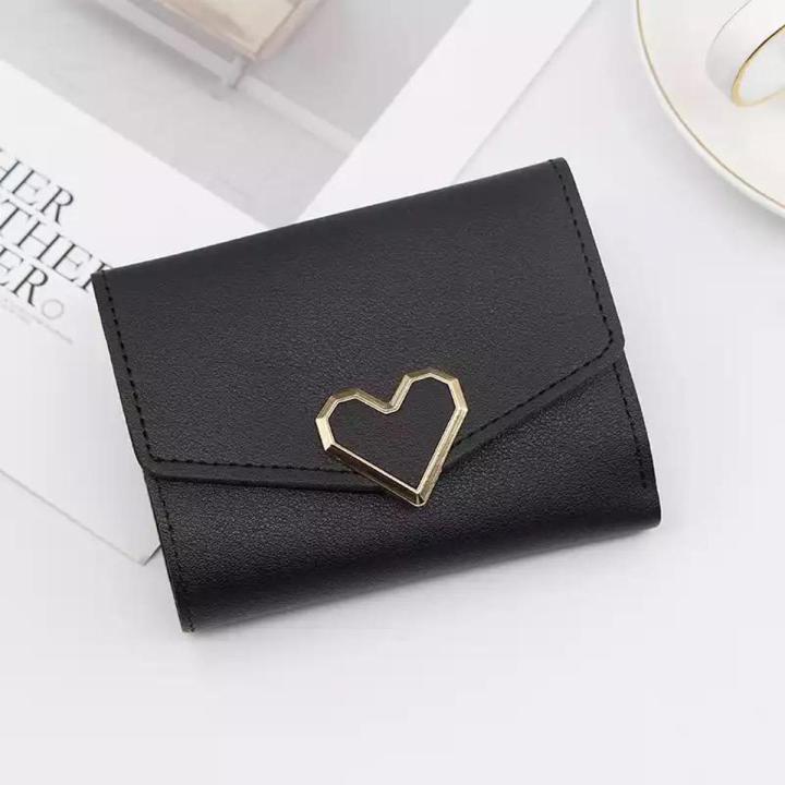 Mini Wallet Cute Love Heart PU Leather Wallet, Card Bag, Coin Purse ...