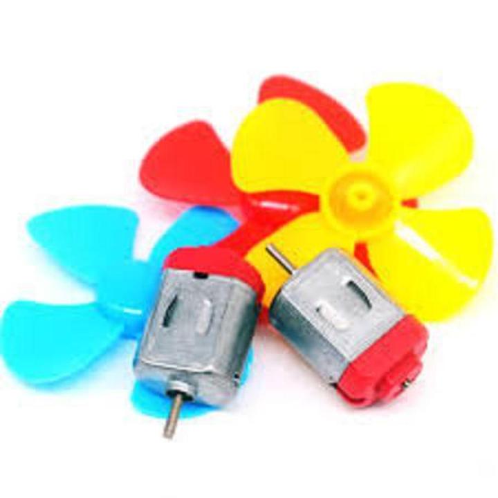 DIY 4 blade plastic fan-Plastic Fan for DC Motor (4Pcs Set) / DC Motor ...