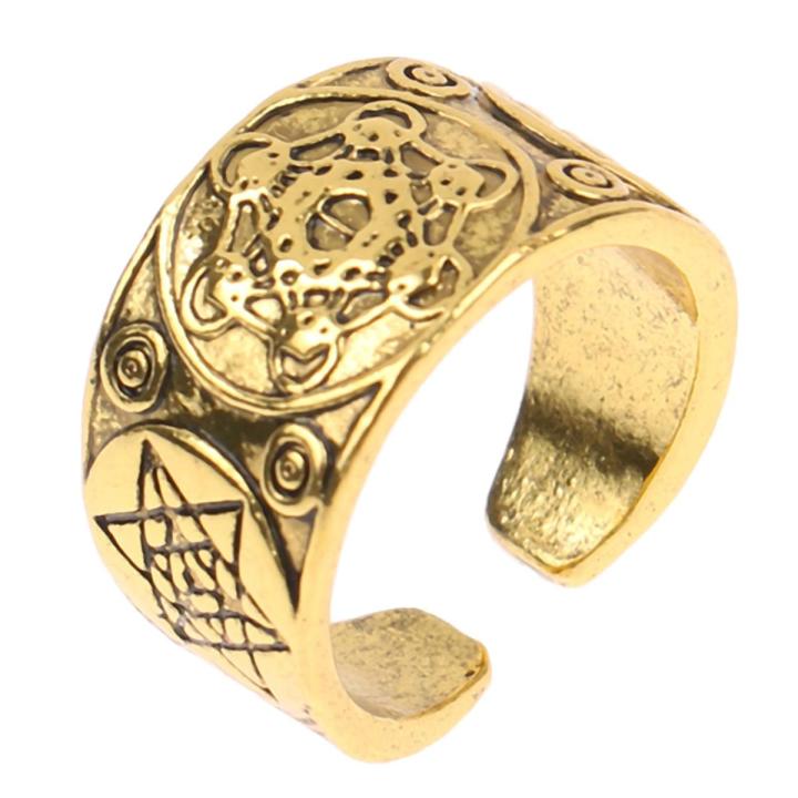 Vintage Six Pointed Star Solomon Ring Warrior Archangel Metatron Amulet ...