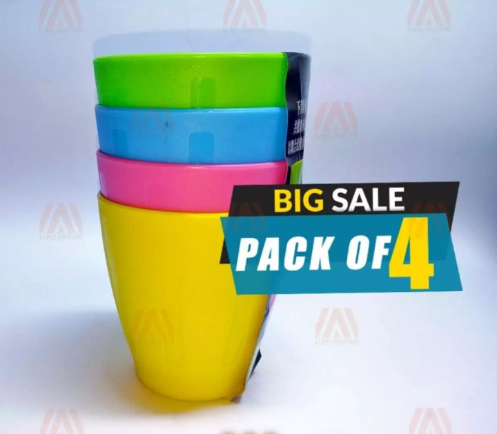 Pack Of 4 - Glass Set - Imported High Quality Unbreakable, Stylish and ...