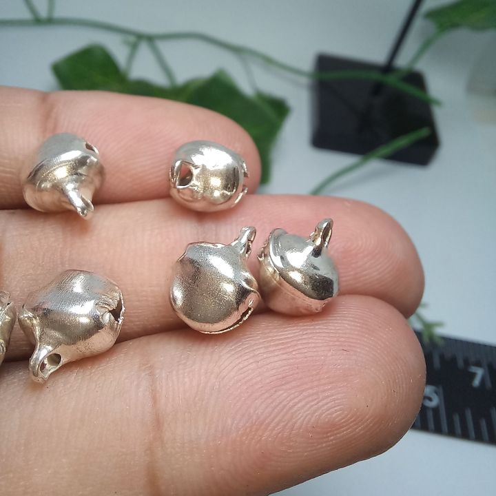Silver Metal Hanging Bells (Ghungro)/ Jingle Bells, 30pcs, 8mm, DIY Art ...