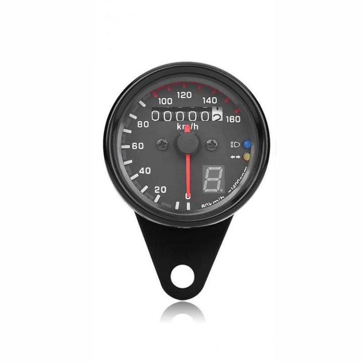 Universal Speedometer with LED Back Light & Gear Counter Display Metal ...