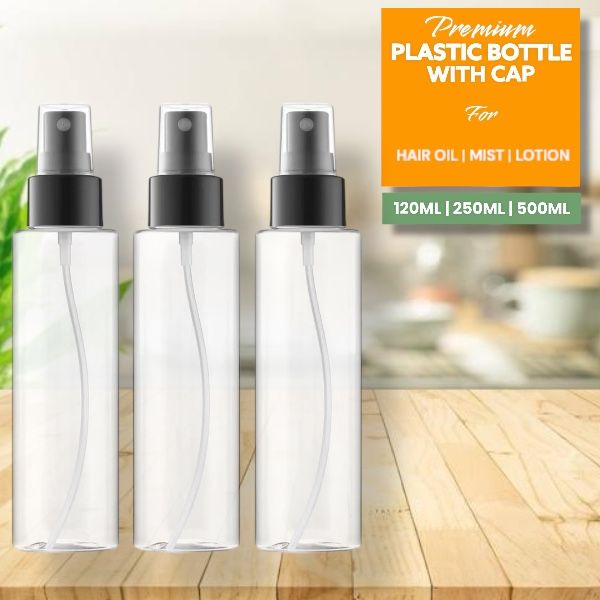 Empty bottle with Spray for Hair oil, Mist, Perfume, rose water, Makeup mixer - 120ml/250ml ...