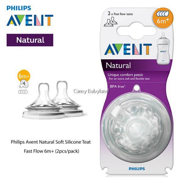 Philips Avent - Natural Teat Fast Flow 6m+ (2pcs) KiDs Shopping Mall ...