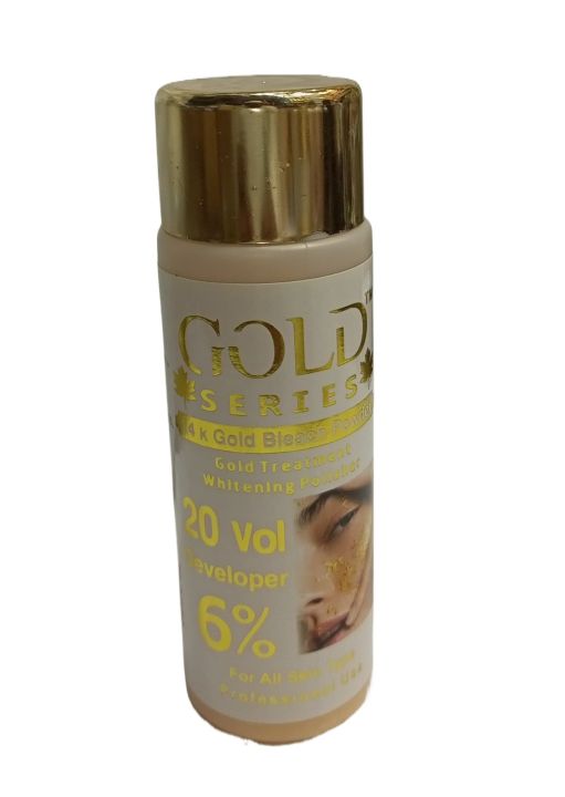 Gold series 24k gold treatment whitening polisher 20 Vol Developer 6% ...