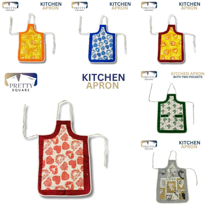 Apron with Pockets | Printed Kitchen Aprons | Chef Aprons for Kitchen ...