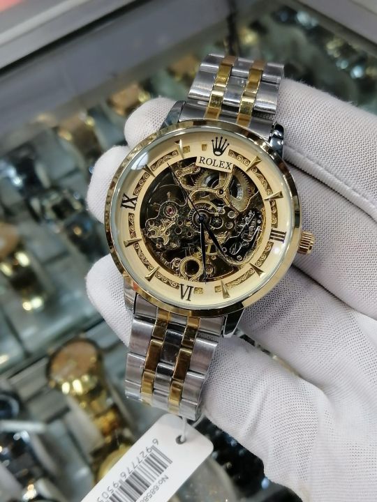 Rolx Skeleton / RIZEN Dail Mechanical Automatic Mans Watch High Quality ...