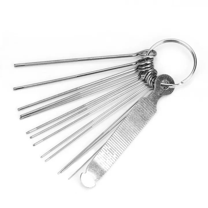 Nut Filing Kit 13 Neddles Set Guitar Bridge Saddle Nut Files String ...