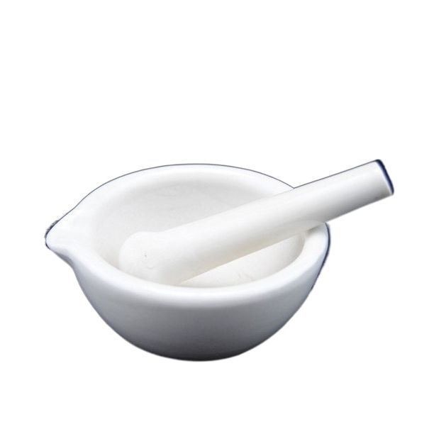 Porcelain Murtar and Pestle Mixing Grinding Bowl Set White Lab Kit ...