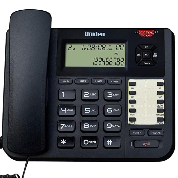 Uniden AT 8502 2 Line Corded Landline Speaker Phone | Daraz.pk