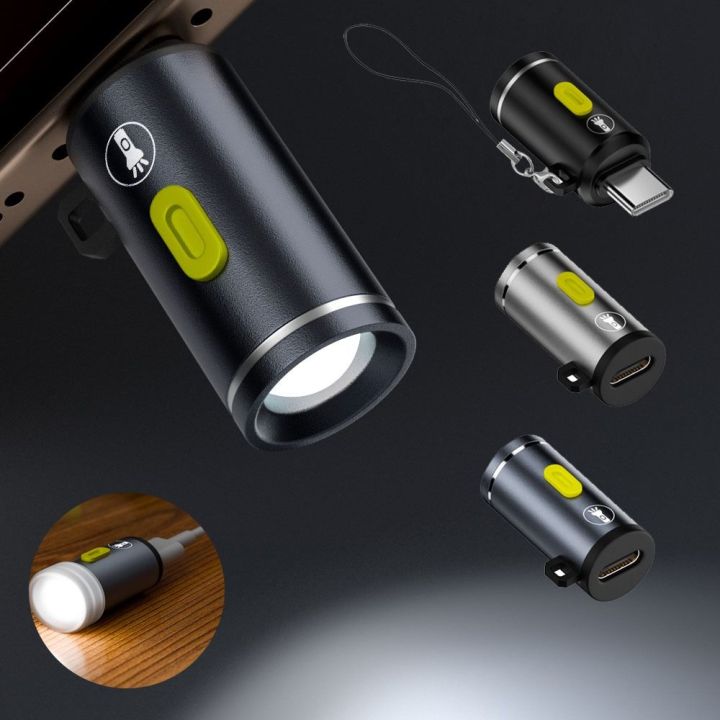 NEW 230 High Lumens Type-C Mini Flashlight with Lanyard Portable LED ...