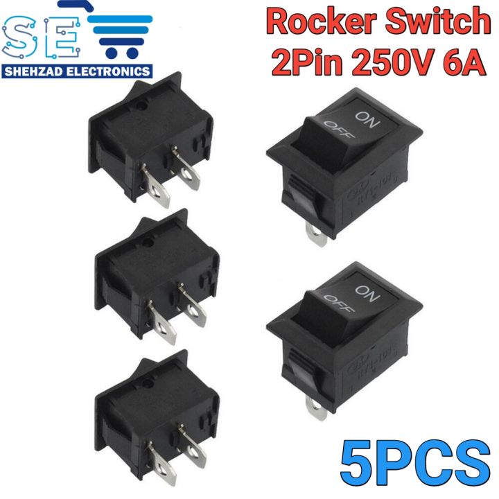 5/10PCS 2Pin/3pin Switch ON OFF SPST Rocker Switches 250V 6A | Daraz.pk