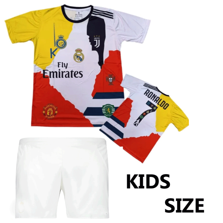Cristiano Ronaldo All Club Football Logo Kids Kit - 5-13 years - Shirt ...