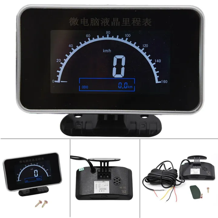 Car Truck 12V/24V 2 IN 1 Functions Digital Speedometer Speed Meter ...