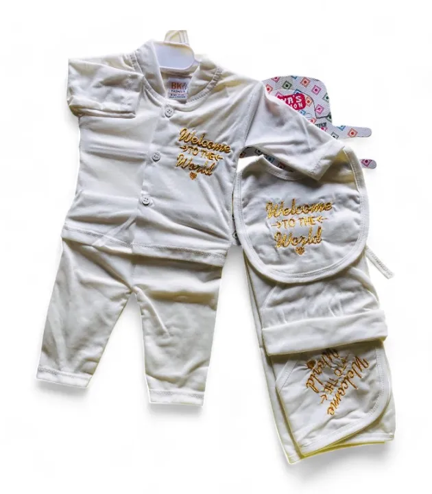 Newborn Baby Suit Package (Welcome to the World Print) – Complete Set ...