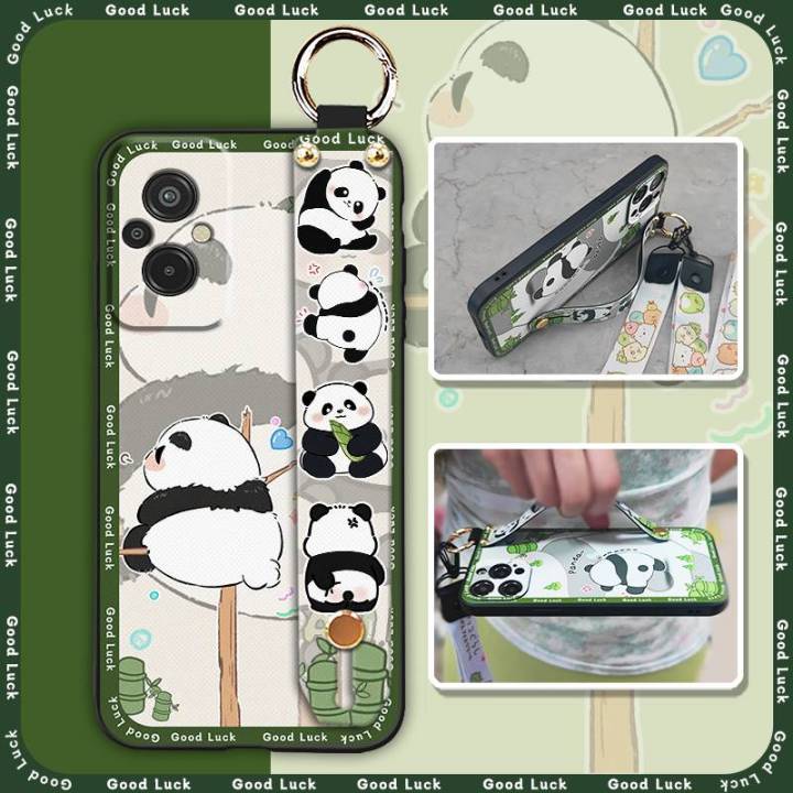 panda Wristband Phone Case For Redmi 11 Prime 4G protective Anti-knock ...