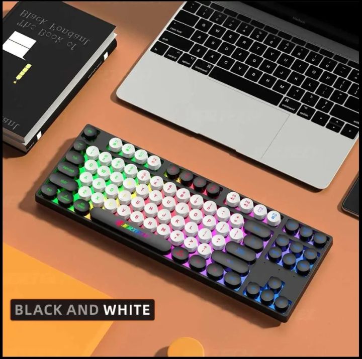 【SUPER CHEAP】Luxury Vintage Inspired Round keys Keyboard, Glowing LED ...