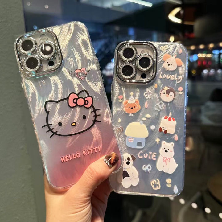 Fine hole feather yarn for Apple 15promax phone case iPhone 16 cartoon ...