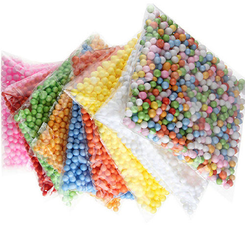 Assorted Colors Craft Styrofoam Filler Foam Mini Beads Kids DIY Jewelry ...