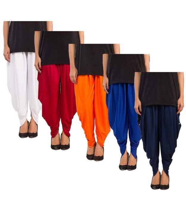 Pack of 5 - Jersey Patyala Shalwar For Women | Daraz.pk