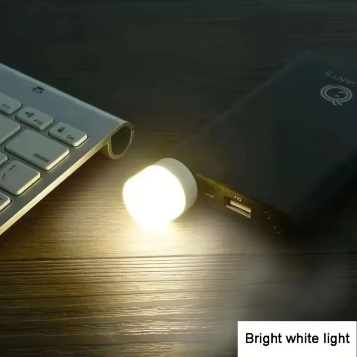 Mini USB LED Night Light - Warm and White Light Options, Eye-Protecting ...