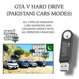 GTA 5 MODED HARD DRIVE & USB WITH PAKISTANI MODES AND SIX FREE GAMES ...