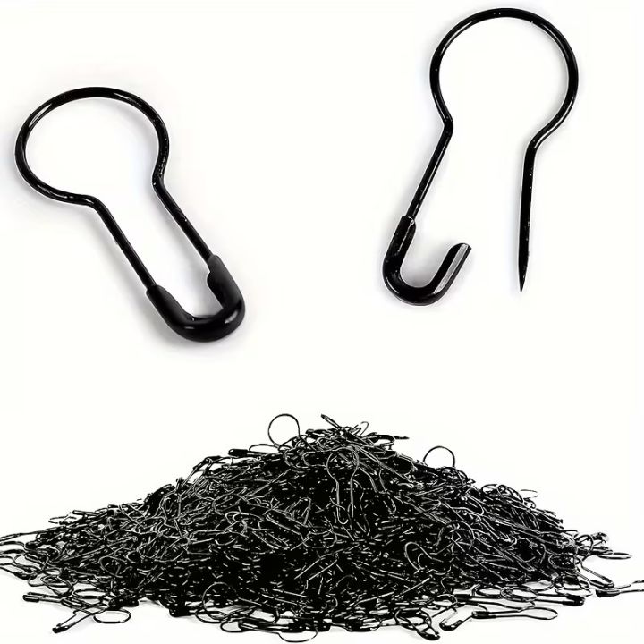 Imported Coil Less Black Safety Pins For Women Muslim Hijab Scarf Coil ...