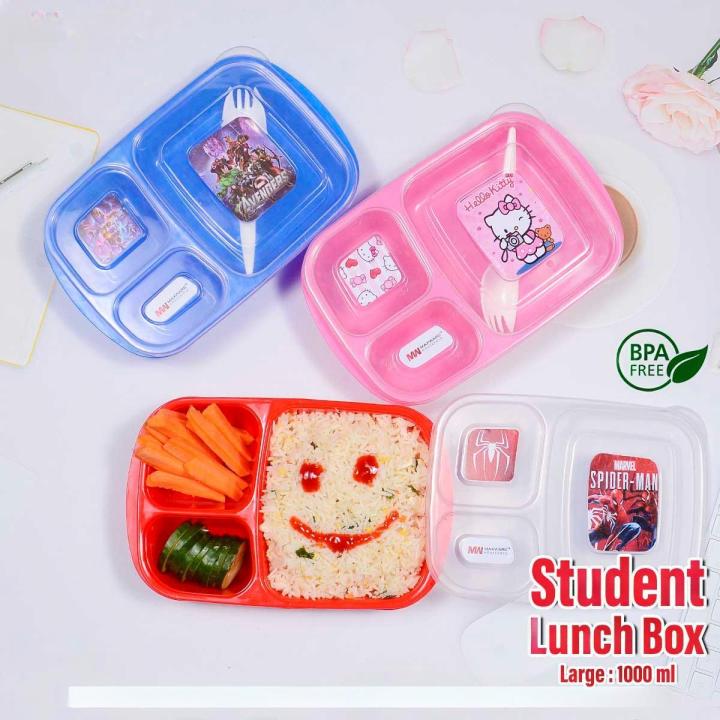 Student Lunch Box-Large 1000 ML | Daraz.pk