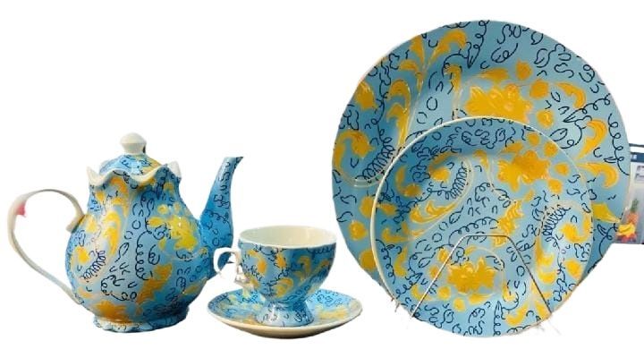 24 Pieces 6 Person Serving Cheeni Tea Set | Daraz.pk