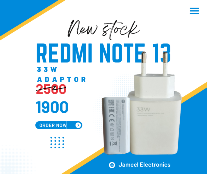 Xiaomi MI Original 33W Maximum Capacity Power Plug Charger | Daraz.pk